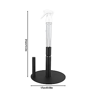 Paper Towel Holder with Spray Bottle, Stainless Steel Countertop Paper Towel Holder, Standing Paper Towel Roll Holder for Kitchen Bathroom, Non Slip Paper Towel Roll Holder