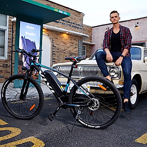 Vivi Electric Bike for Adults, 27.5" Electric Mountain Bike with 500W Motor 48V 10.4AH Removable Battery, 20mph - Class 2 eBike, Up to 50 Miles Range, 21 Speed Adult Electric Bicycles