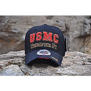 DPAINTouscap Embroidered Military Style Baseball Cap Patriotic American Adjustable Tactical Hat Black