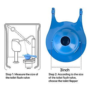 QILIYINI Toilet Flapper 3 Inch Compatible with Gerber 99-788, Rubber Toilet Flush Valve Replacement Kit Fits Most Toilets High Performance Water Saving, Easy to Install, Pack of 2