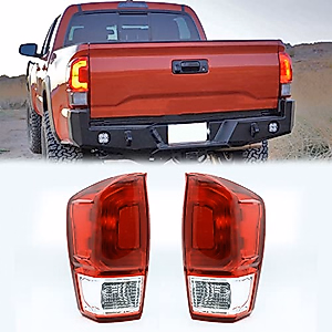 PENSUN RH + LH Side Rear Tail Brake Light Fit for 2016-2019 Toyota Tacoma SR SR5 Halogen (Left + Right)