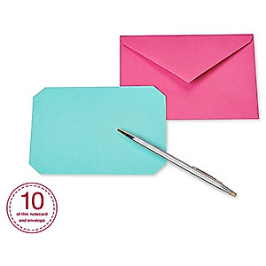 American Greetings Single Panel Blank Cards with Envelopes, Bright Colors, Patterns and Shapes (40-Count)