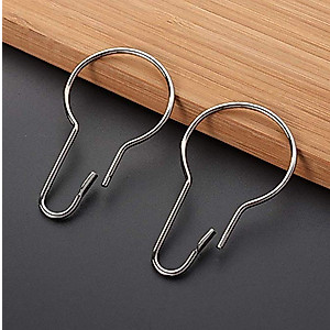 A person who loves life，Shower Curtain Ring Hook Metal Shower Ring 100pcs