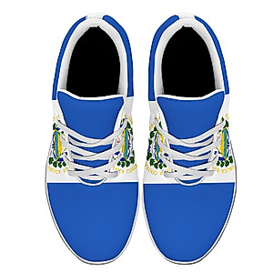 El Salvador Flag Shoes for Men Women Running Sneakers Breathable Casual Sport Tennis Shoes White Size 9.5