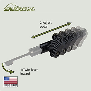Sea-Lect Designs Kayak Adjustable Footbrace w/ Rudder Control (Black)
