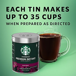 Starbucks Premium Instant Coffee — Dark Roast — 100% Arabica — 3 Tins (up to 120-cups total)