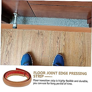 DOITOOL Tile Floor Rug Stays for Wood Floors Tile Trim Floor Transition Strip Self Adhesive Self-Adhesive Floor Transition Strip Tile to Carpet Threshold Strip Ceramic Tile Edge Trim PVC