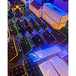 PNW Custom Premium Medium Magnetic Frag Rack Pink w/Frag Lock | Acrylic 20 Hole Plugs Reef Coral Frag Holder for Aquarium (1/2" Glass Magnet)