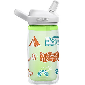 CamelBak eddy+ Kids Insulated BPA-Free Bottle, 14oz Adventure Map