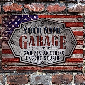 Garage Sign | Personalized | Vintage American Theme