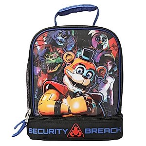 Bioworld Five Nights at Freddy's: Security Breach Insulated Lunch Box With Double Compartments