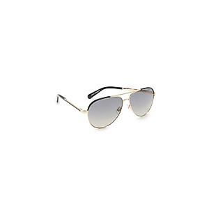Kate Spade Sunglasses (Safilo Group) Women's Amarissa Aviator Sunglasses, Gold Black/Dark Gray Shaded, 59 mm