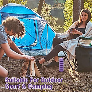 Luuttle Collapsible Water Bottle Reusable Silicone Purple Water Bottles for Travel Sports Gym Camping Hiking 20oz BPA Free