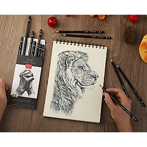 Brusarth Sketch Pencils for Drawing Set - 12 Pieces Drawing Sketching Pencil (14B - 4H), Graphite Pencils for Drawing, Sketching, Shading, Artist Pencils for Beginners & Pro Artists