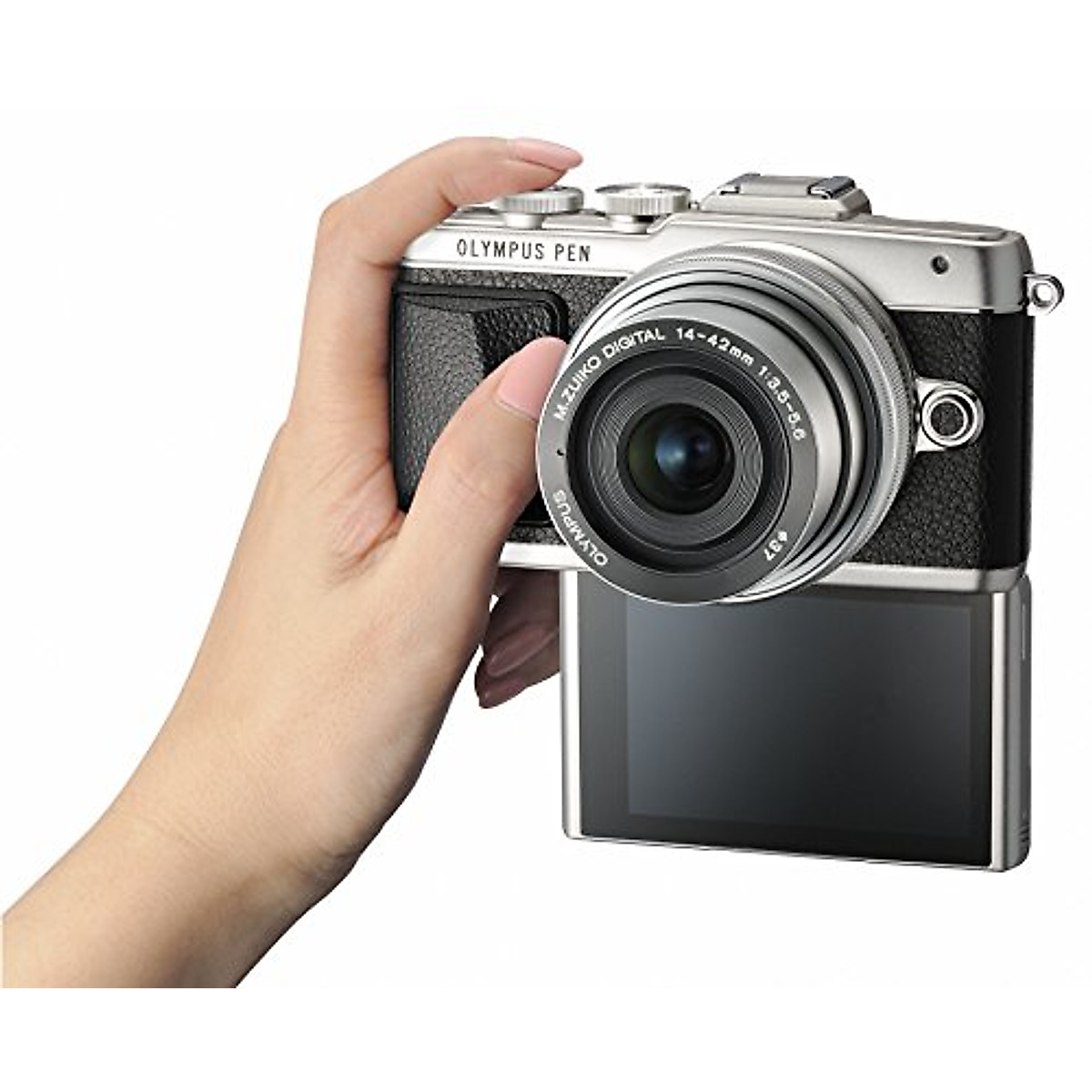Olympus E-PL7 16MP Mirrorless Digital Camera with 3-Inch LCD with 14-42mm EZ Lens (Silver) - International Version