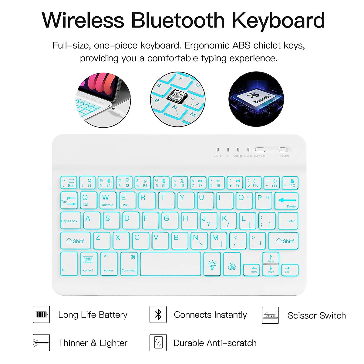 PIMOFEE iPad mini 6 case with keyboard 2021 8.3"- Backlit Keyboard Case Thin Slim Smart with Detachable Wireless Backlit Keyboard with Pencil Holder for iPad Mini 6th Generation 8.3" 2021,Rose Gold