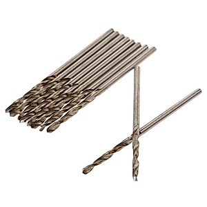 Mtsooning 10PCS High Speed Steel Twist, 1.4mm Cobalt Drill Bit with Straight Shank Electrical Drilling Tool, Used for Wood Cast Iron Aluminum Alloy Plastic Fiberglass DIY Craft