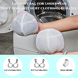 ZCYJHOT 2Pcs Underwear Laundry Bag with Zipper，Bra Washing Bag for Laundry Mesh，Honeycomb Mesh Laundry Bags for Delicates, Large Lingerie Wash Bag Pink(7.87in*7.87in)