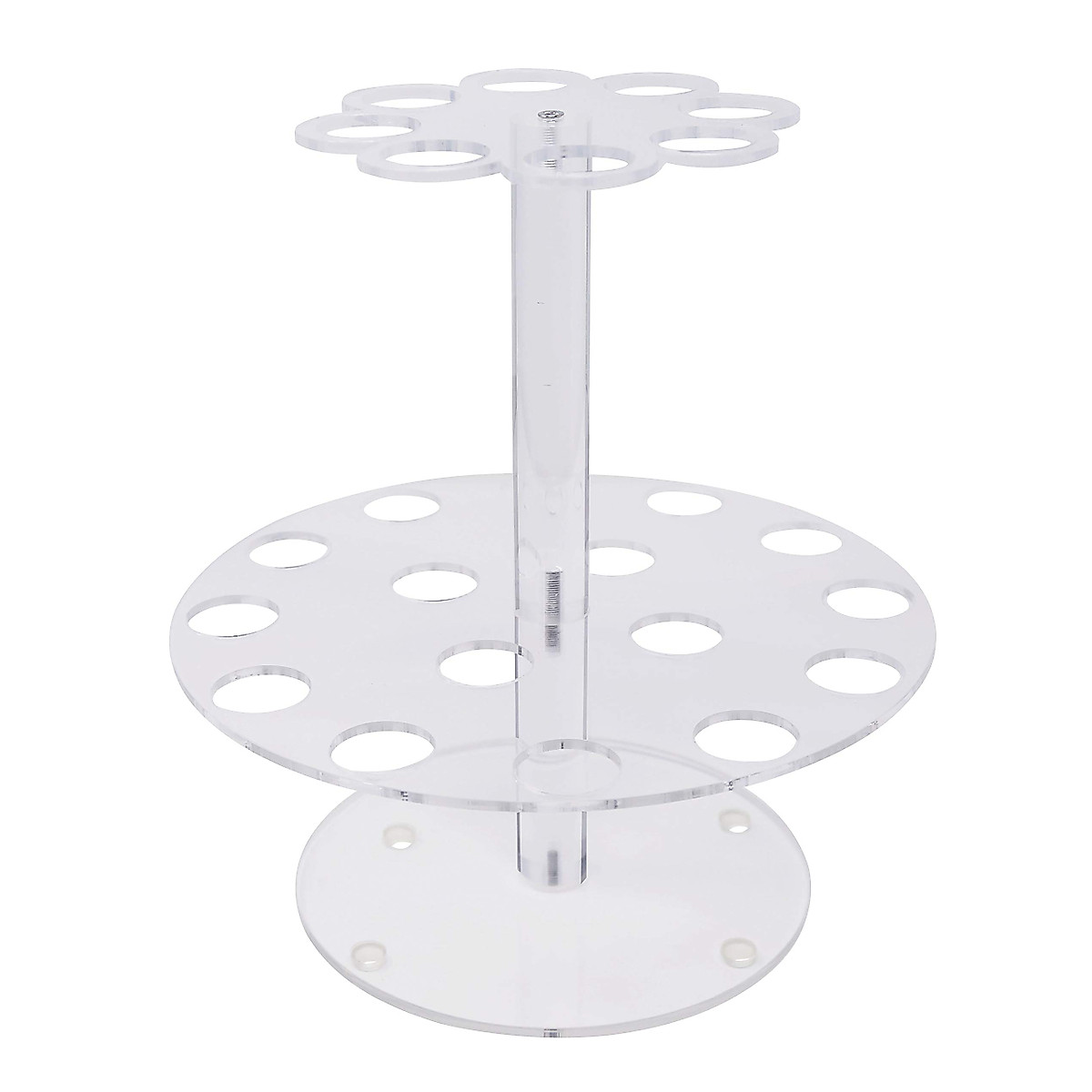 Jusalpha Clear Acrylic Ice Cream Cone/Sushi Hand Roll Stand Holder Christmas Halloween Candy Decorative (Capacity: 24)