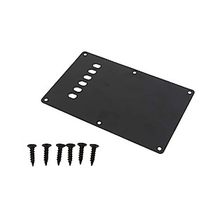 Jiayouy 2PCS Pickguard Tremolo Cavity Cover Backplate with Screws for Electric Guitar Black