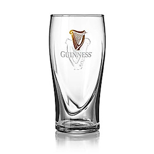 Guinness Gravity Official Beer Pint Glass | Large 20oz Pints Drinking Thick Beer Glasses | Guinness Beer 20 oz Glasses