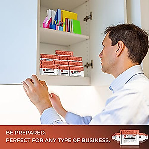 Personal First Aid Kit- 10 Pack | Clean, Treat, Protect Minor Cuts, Scrapes and Burns | Perfect for Home, Office, Car, School, Business, Camping | Individually Wrapped First Aid Products (Orange)