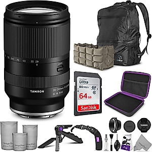 Tamron 28-200 F/2.8-5.6 Di III RXD for Sony Mirrorless Full Frame/APS-C E-Mount, Model Number: AFA071S700 with Altura Photo Advanced Accessory and Travel Bundle