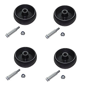 Kumar Bros USA New Four (4) Deck Wheels W/Bolt & Nut for John Deere D140 D150 5 D160 D170