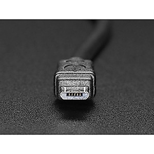 Adafruit Panel Mount Extension USB Cable - Micro B Male to Micro B Female [ADA3258]