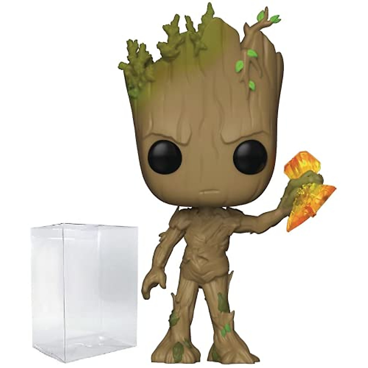 POP Marvel: Avengers Infinity War - Groot with Stormbreaker Funko Pop! Vinyl Figure (Bundled with Compatible Pop Box Protector Case) Multicolored 3.75 inches
