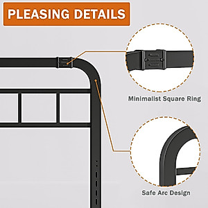 Hunlostten 40 Inch High Metal Headboard Queen Size, Black Queen Headboard Only, Industrial Headboard, Easy Assembly