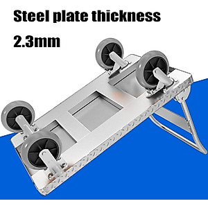 Platform Truck Folding Push Cart Steel Platform Truck with 360 Degree Swivel Wheels Flatbed Cart Load 800kg Flat Handtruck Moving Dolly Cart Reliable