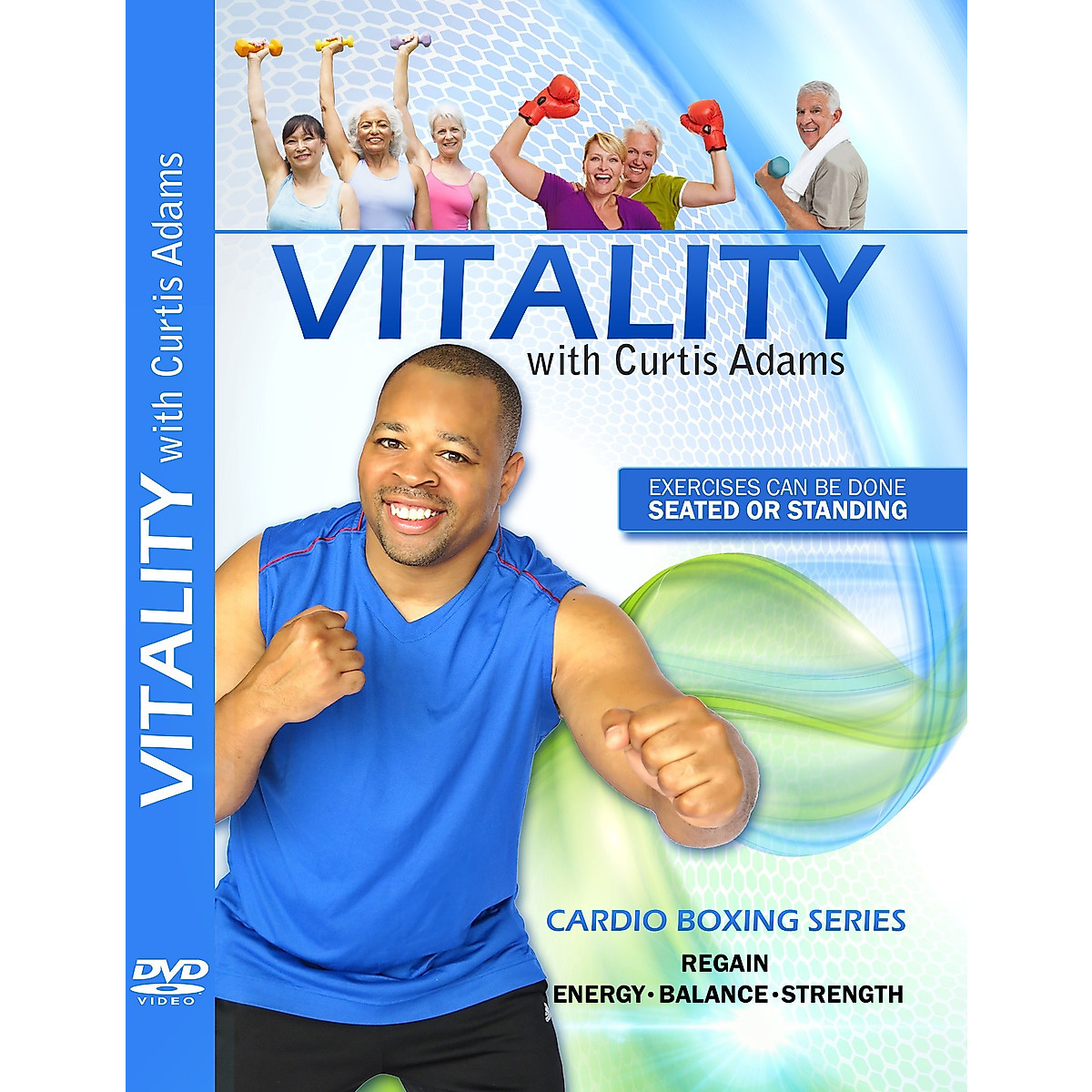 Exercise for Seniors DVD Program- 3 Senior exercise DVDs + Resistance Band. Demonstrated both as standing and chair exercise you choose what is best for you. Fun, easy to follow, go at your own pace.