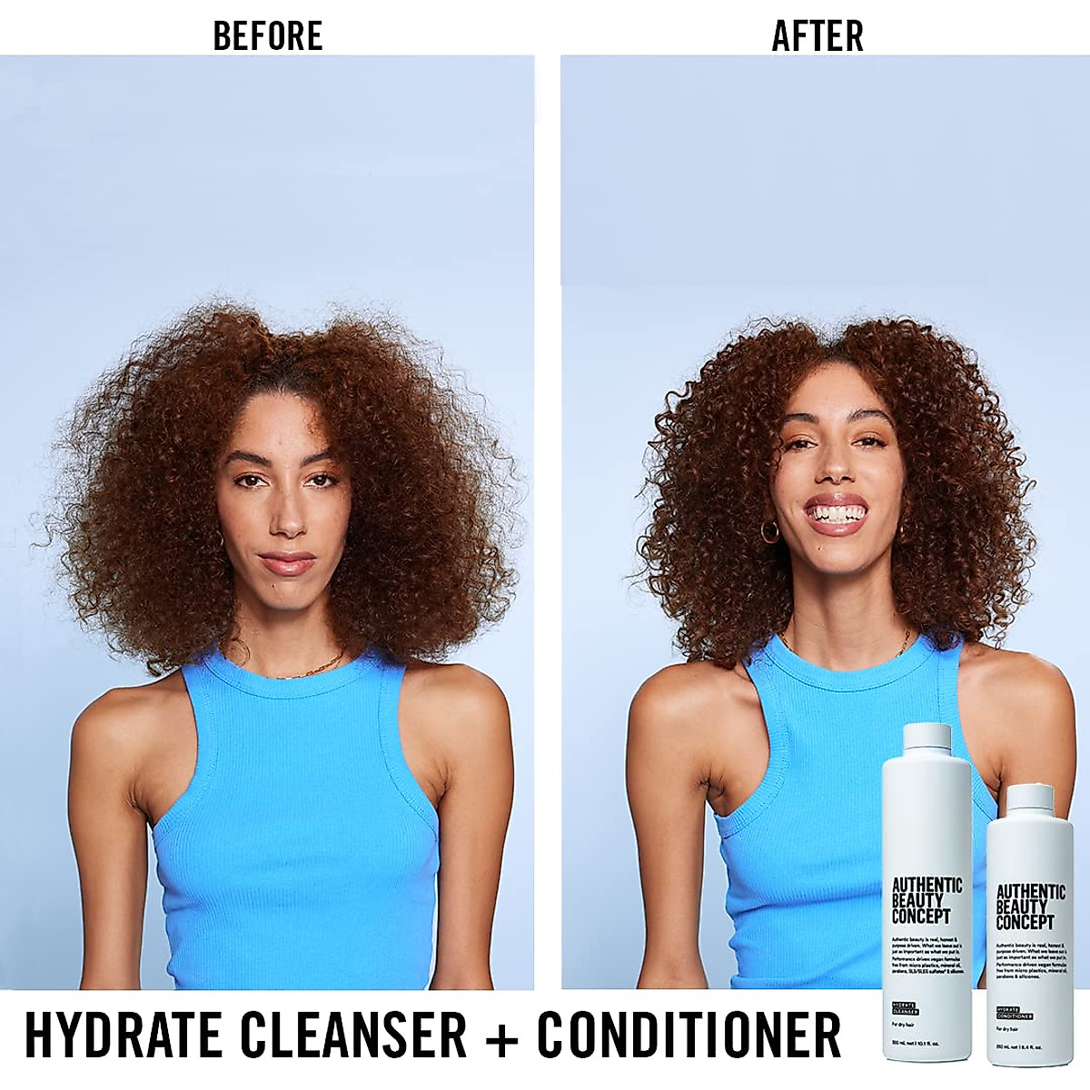 Authentic Beauty Concept Hydrate Conditioner | Hydrating Conditioner For Normal To Dry or Curly Hair | Moisturizes & Revitalizes Dry Hair | Vegan & Cruelty-free | Silicone-free | 8.4 fl. oz.