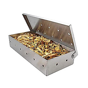 Ankexin BBQ Grill Smoker Box Outdoor Camping Smoking Mesh Boxes Smoke Generator Stainless Barbecue Pellet Smoker Kitchen Utensil