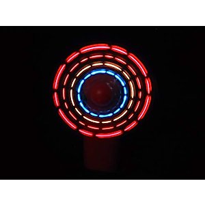 Flashing Panda LED Mini Light-Up Handheld Personal Fan w/Changing Patterns, Assorted Colors
