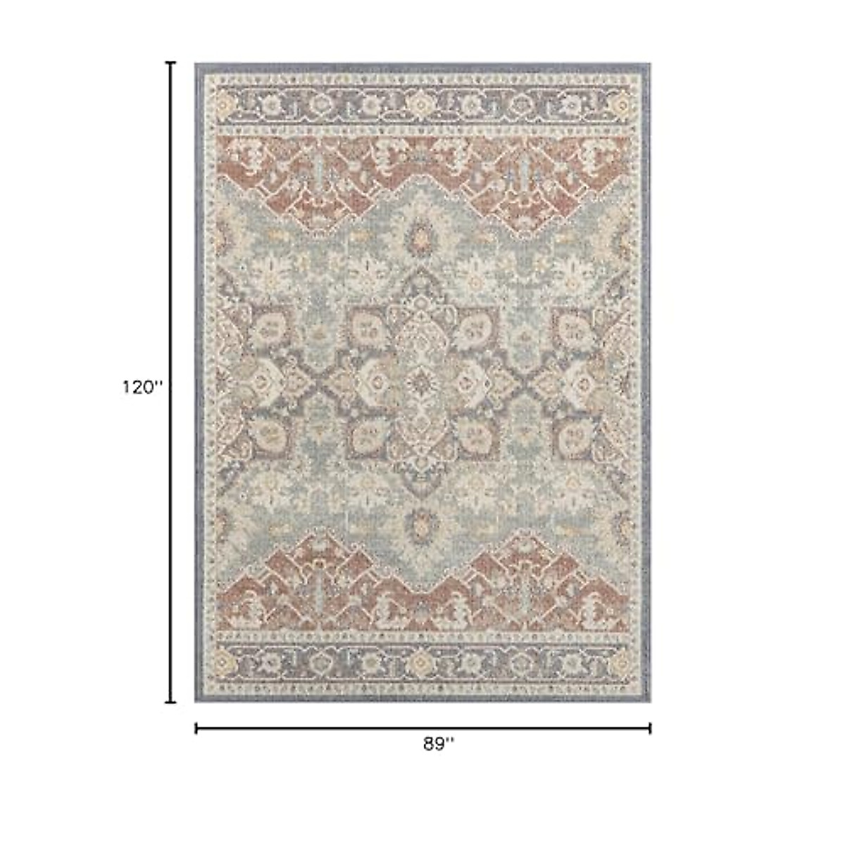 LUXE WEAVERS Floral Bohemian Cream 8x10 Area Rug