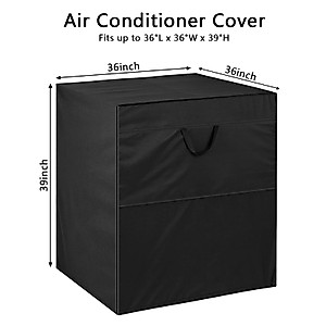 Sunolga Air Conditioner Covers for Outside Units, 600D Oxford Fabric AC Units Cover Outdoor, Fits Square Air Conditioners up to 36 x 36 x 39 inches