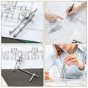 Mr. Pen- Professional Metal Compass with Wheel, Lock and Extension Bar for Geometry, Drafting, Math, Drawing, Compass for Geometry, Tool for Drawing Circles, Drawing Compass, Compass Drawing Tool