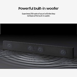 SAMSUNG HW-LST70T 3.0ch The Terrace Outdoor Soundbar w/ Dolby Audio, Built-In Subwoofer, Distortion Cancelling Technology, IP55 Weather Resistant, Titan Black