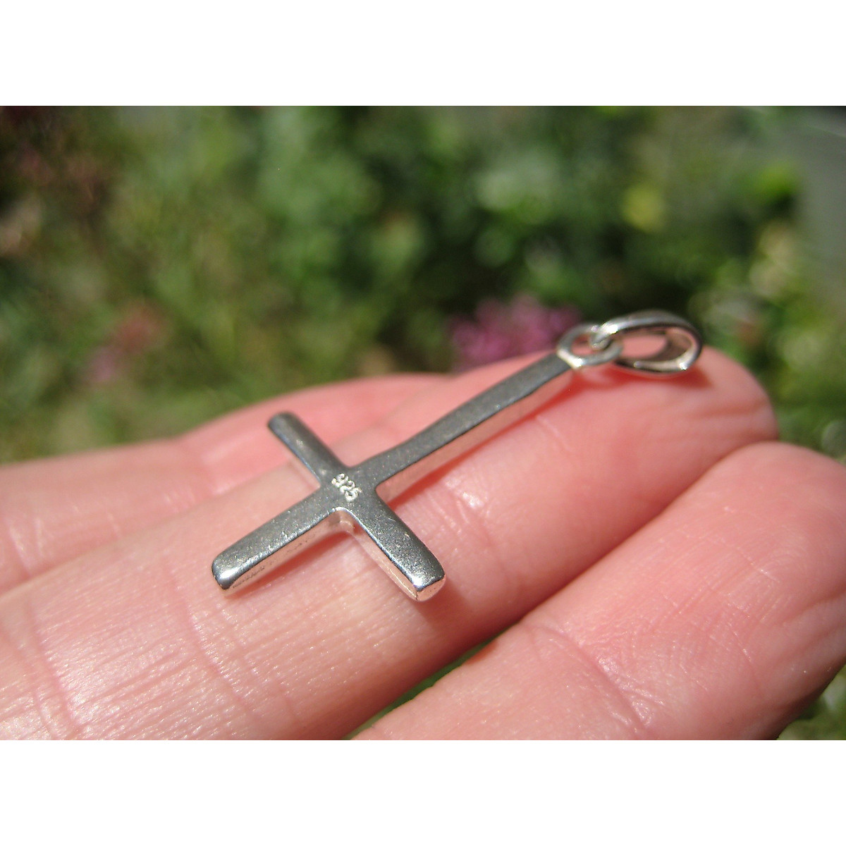 Himalayan Treasures Small 925 Sterling Silver Inverted Petrine Satanic Cross Pendant Free Chain