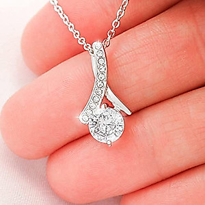 To My Mother Necklace-14K White Gold Necklace-Gift Mom From Son-Son Mom Gift-Birthday Gift Mom From Son-Son Mother Gift,Jewelry Necklace,Gift Necklace Message Card Gift Box (Lux, Color Multy