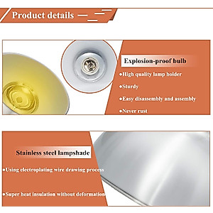 JIAWANSHUN Food Heat Lamp Food Warmer Lamp 60-180mm φ290mm 250W Bulb Commercial Food Warmer Retractable Heat Lamps Catering Food Warmers Restaurant Supplies or Home Food Service(Silver) 110V