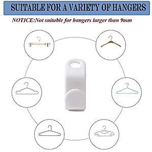 50PCS Clothes Hanger Connector Hooks, White Colors Hanger Extender Clips, Cascading Hanger Hooks Plastic Magic Hanger Hooks for Hangers Space Saving and Clothes Closet Organizer (White-50pcs)