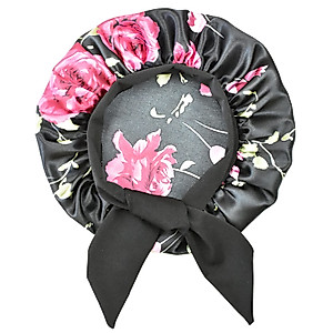 Kids Bonnets for Girls Sleeping Satin Bonnet for Kids Girls Curly Hair Bonnet Silk Night Caps Satin Sleep Cap Adjustable Tie