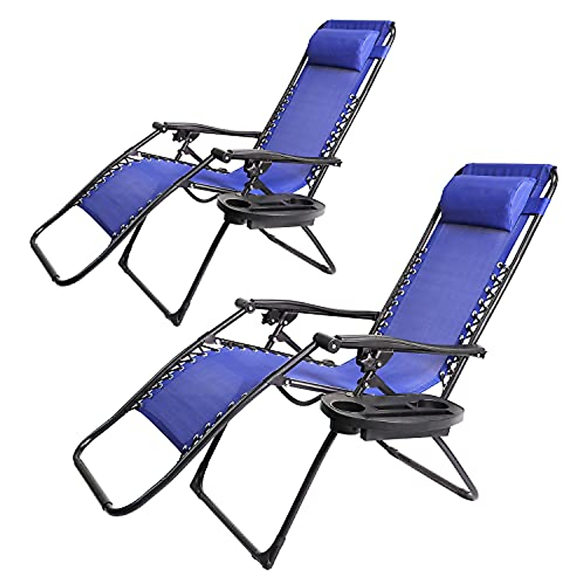Yangming Galion Reclining Zero Gravity Chair (Set of 2), Dark Blue