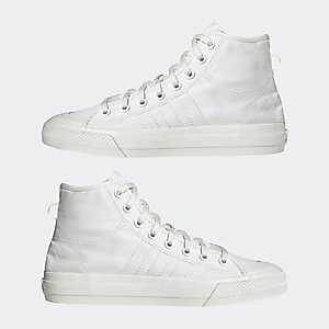 adidas Originals Men's Nizza Hi RF Sneaker, Cloud White/Cloud White/Off White, 10.5
