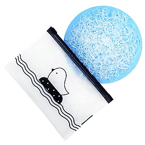 Tesvyns 1500pcs Mini Hair Rubber Bands, Non-slip Rubber Hair Bands for Girls, Elastic Hair Ties(0.5 inch) Clear