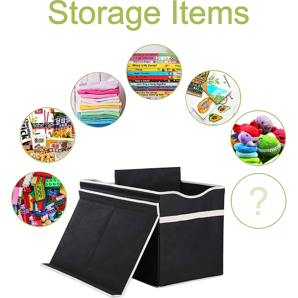 YOLOXO 2 Pack Toy Box Chest, Collapsible Sturdy Storage Bins with Lids, Extra Large Kids Toy Storage Organizer Boxes Bins Baskets