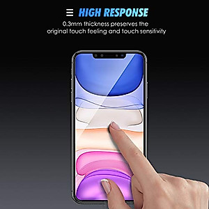 SPARIN Screen Protector Compatible with iPhone 11 / XR 6.1 inch, 4 Pack Tempered Glass with Alignment Frame